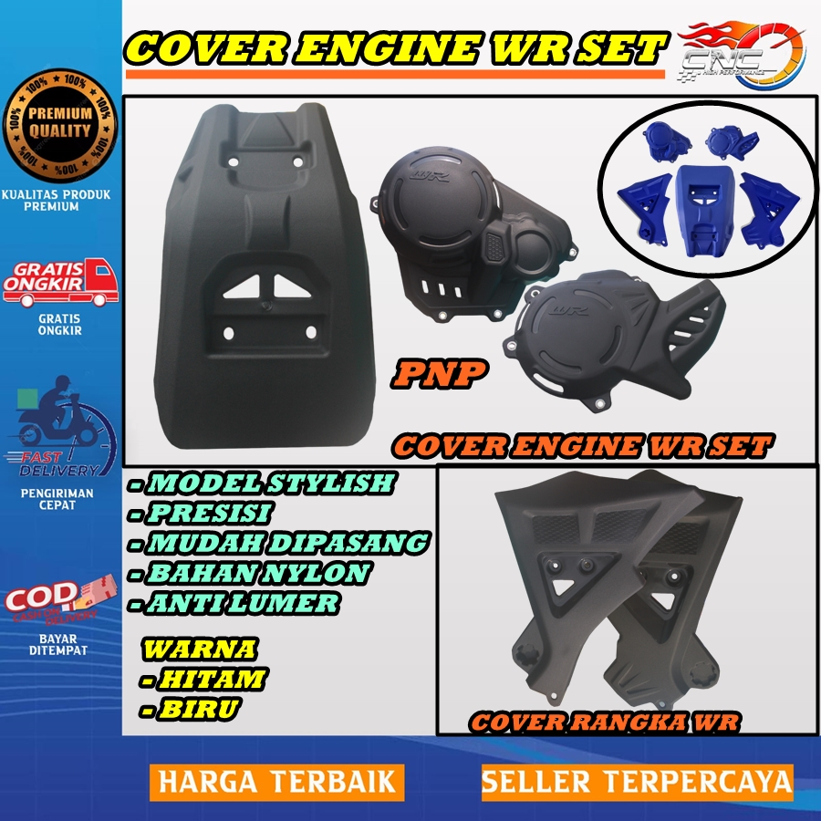 MESIN ENGINE COVER FRAME WR 155 WR155 BOTTOM SIDE SET SUPERMOTO SUPER ...