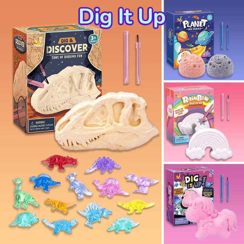 Children's Educational Toys Dig It Up Dig Archeology Gypsum Unicorn ...