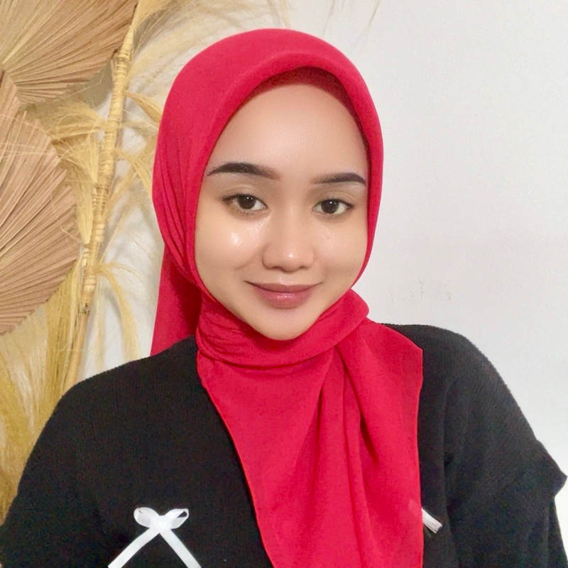 MERAH Special Rectangular Hijab Red Color RI Independence Anniversary ...