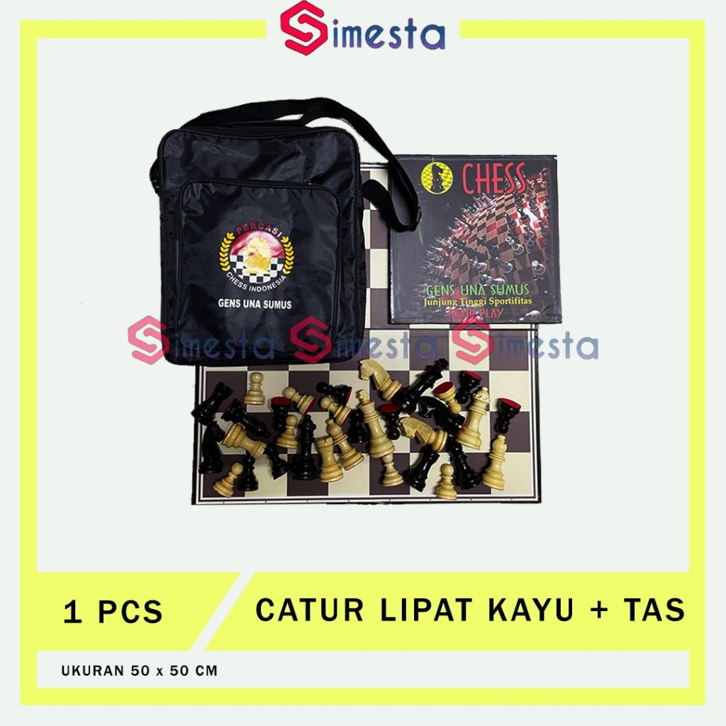 PERCASI FOLDING CHESS BOARD | National Chess | Foldable Chess Board ...