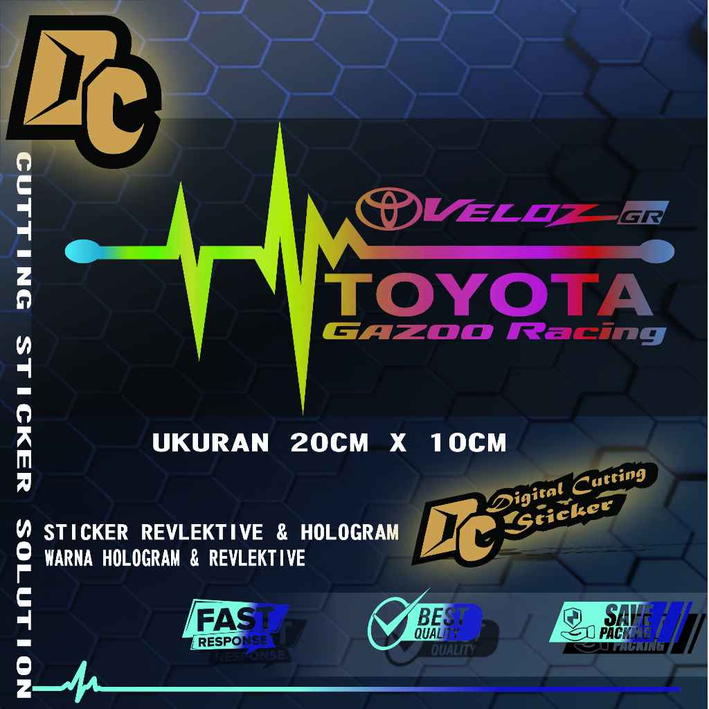 Toyota Veloz GR Logo Sticker, Ekg Hologram and Reflective Variation Car ...