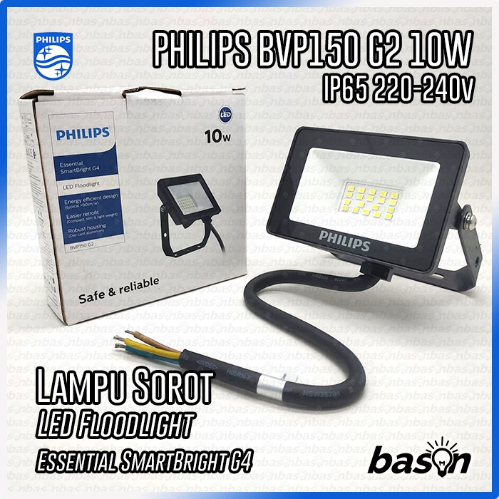PHILIPS BVP150 10W 850lm 220V SWB LED Flood Light - IP65 Outdoor Spotlight | Shopee Malaysia