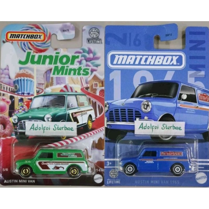 Matchbox austin mini van 1965 mini Edition 2/6 error junior mints 5/6 ...