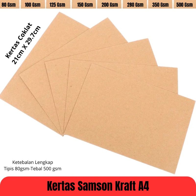 Samson Paper/Kraft Liner/A4 brown paper (Thin-Thick) | Shopee Malaysia
