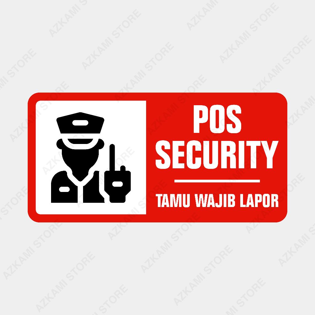 Mandatory Lapor Guest Security Post Sign 40cm x 20cm Aluminum Plate ...