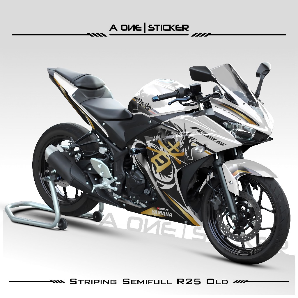 Striping Semifull Yamaha R25 Old Motif 5 / Striping R25 / R3 / Semifull ...