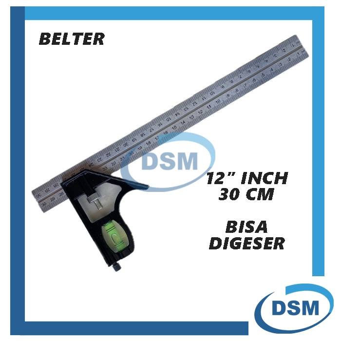 SIKU Belter HS50 Elbow Meter Tukang 12" Spirit Level Angle Iron Ruler ...