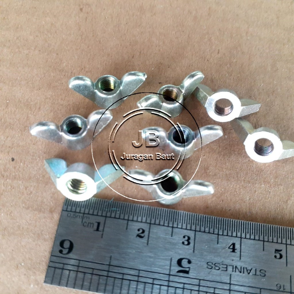 Yellow EAR NUT M5 WING NUT M5 BUTTERFLY NUT CAST NUT 8 FOR BOLT 8 HOLE ...