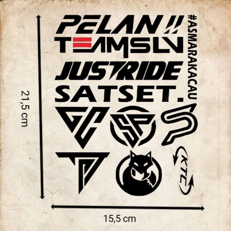 Viral Sticker/Motorcycle Sticker Package 11 IN 1 Cutting Sticker Slow ...