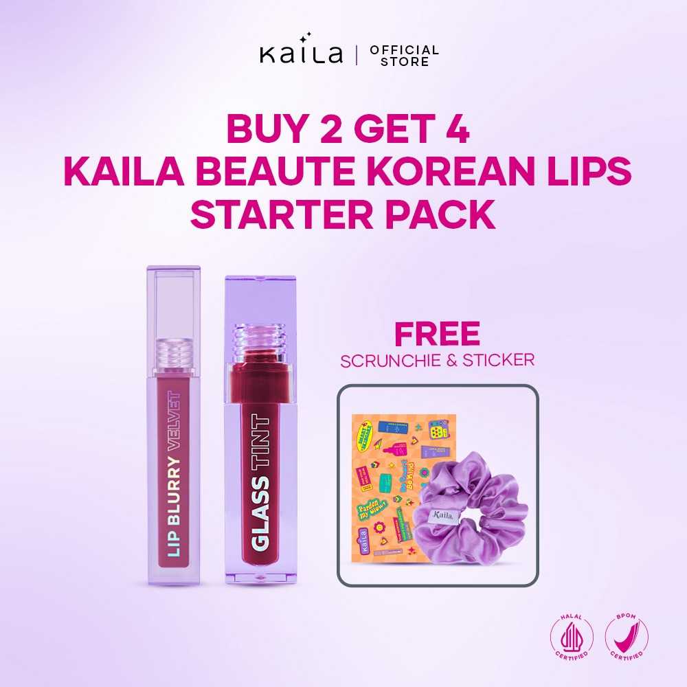 [BUY 2 GET 4] [BEST DEAL] Kaila Beauté 1 Lip Blurry Velvet & 1 Glass ...