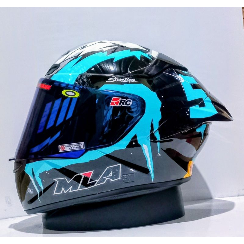 Mla TTC Crypthon Full Face Helmet Latest Winter Motif Blue Visor (SNI ...