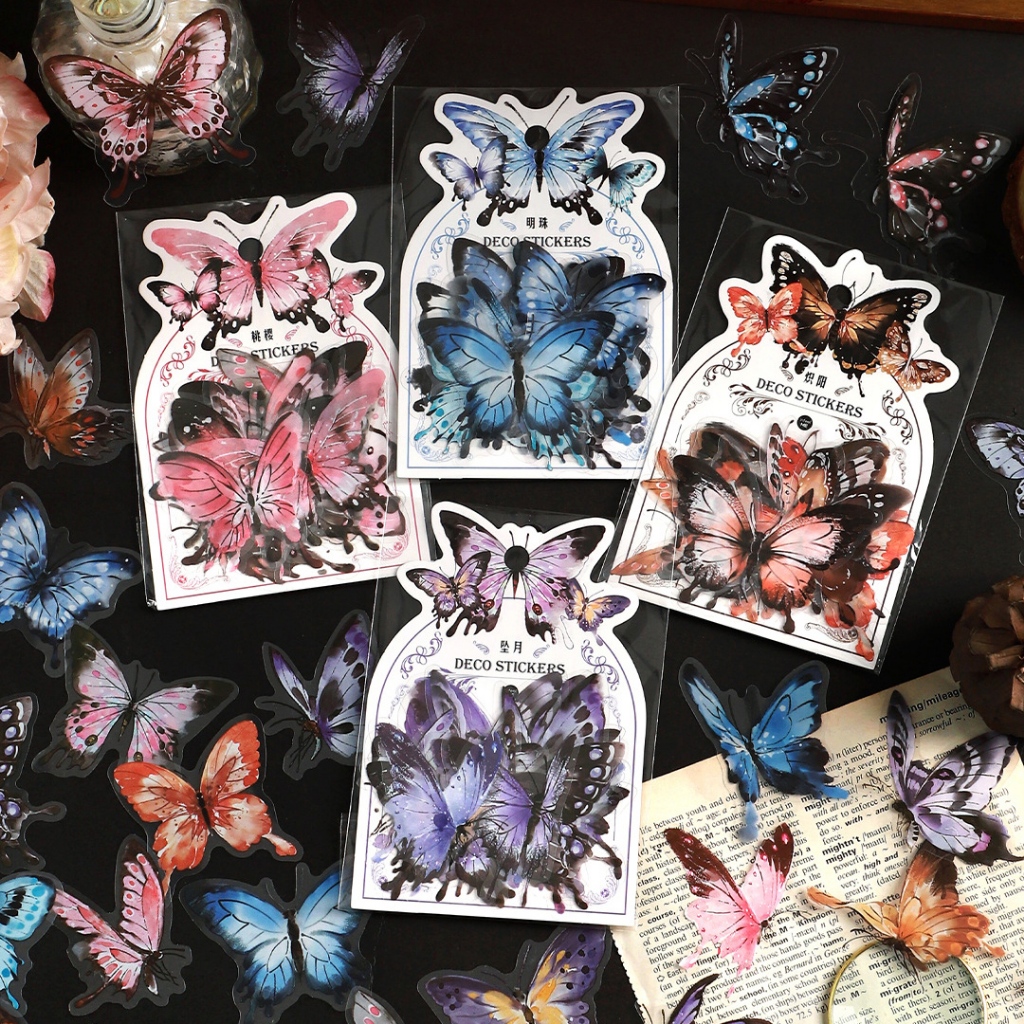 Butterfly Sticker Butterfly Series Sticker PET Sticker Packs Lace ...