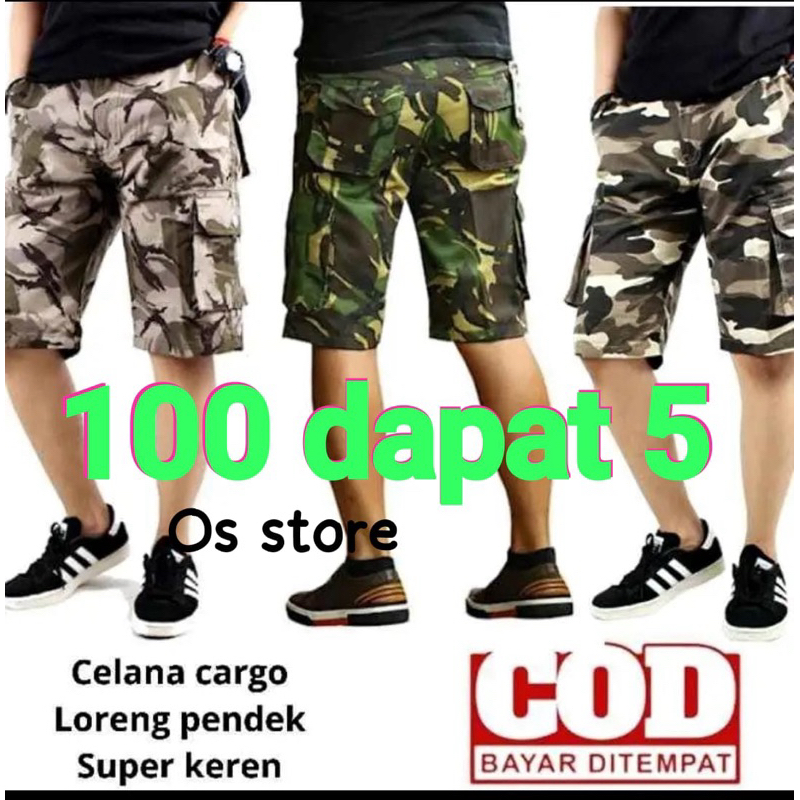 Men's CARGO ARMY ARMY ARMY CARGO SHORTS SUPER JUMBO KOMPOL CARGO SHORTS ...