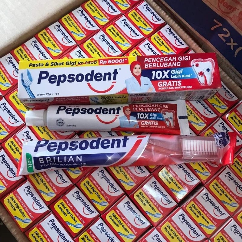 Pepsodent Toothpaste 75gr free Toothbrush. Random Variants Depending On ...