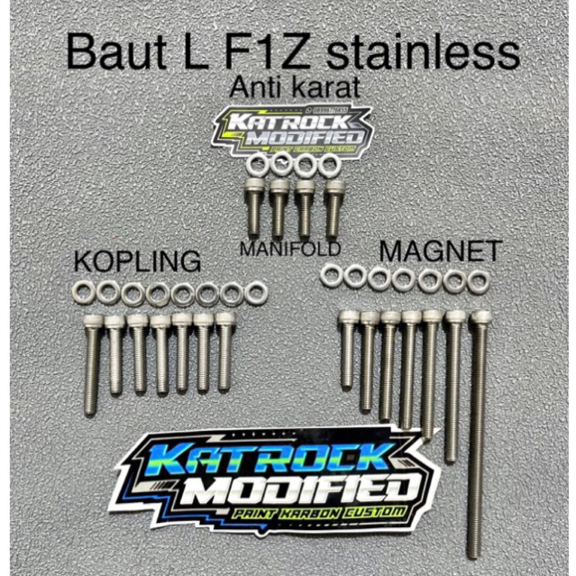 MESIN Fiz R ENGINE TUB BOLT CLUTCH TUB BOLT L MAGNET TUB BOLT ANTI RUST ...