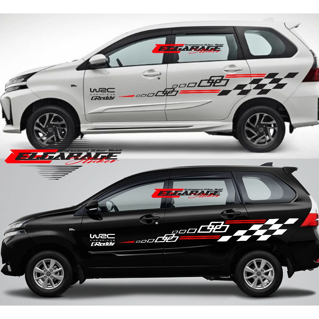 Toyota avanza car sticker cutting sticker list side body wrc gradedy ...