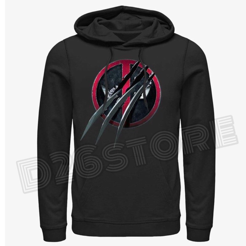Deadpool Wolverine 3D Claw Hoodie Sweater Marvel Logo Deadpool and ...