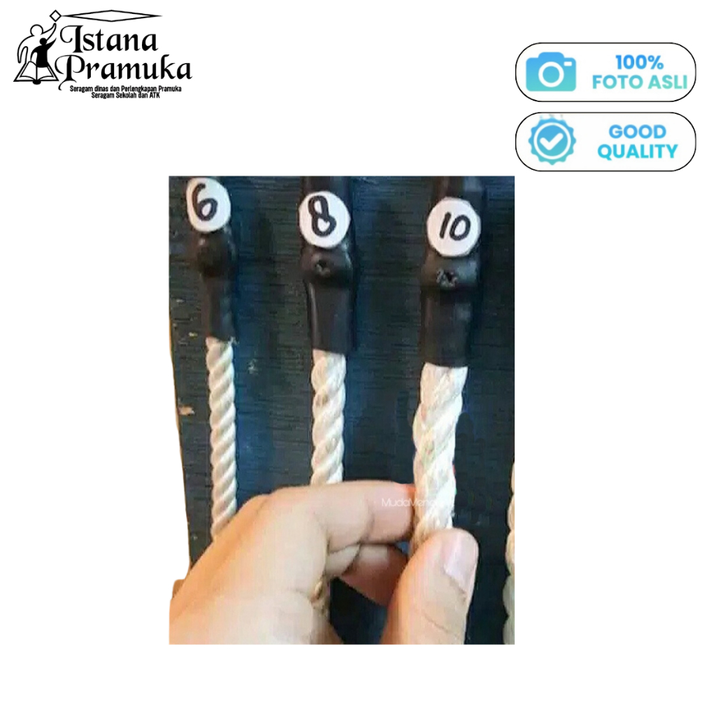 PUTIH Nylon Flag Rope 6mm/8mm/10mm White Retail Per Meter | Shopee Malaysia