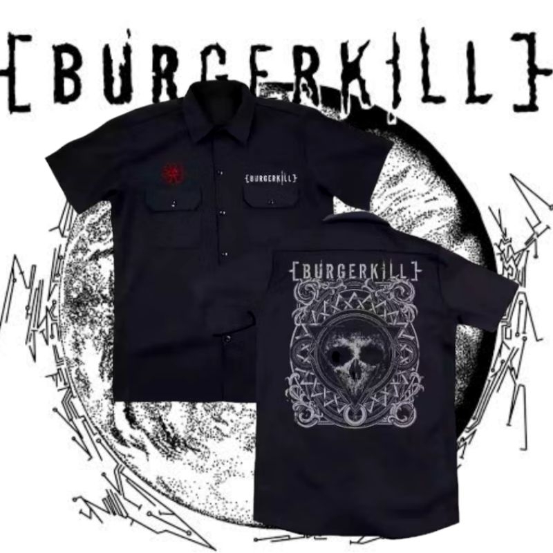 HITAM KEMEJA Burgerkill BAND short sleeve shirt, latest original distro ...