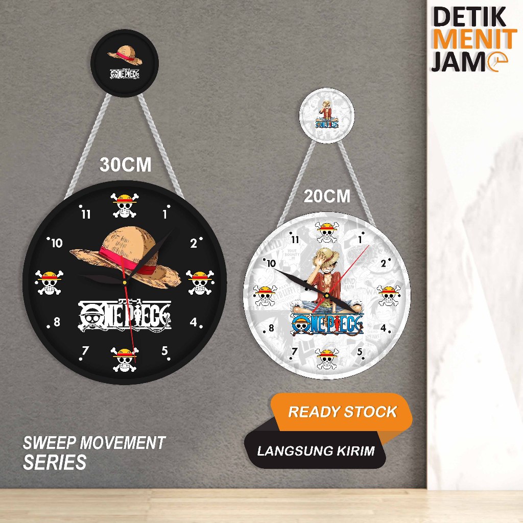 KAYU Wooden Hanging Wall Clock, One Piece Anime Decoration, Minimalist ...