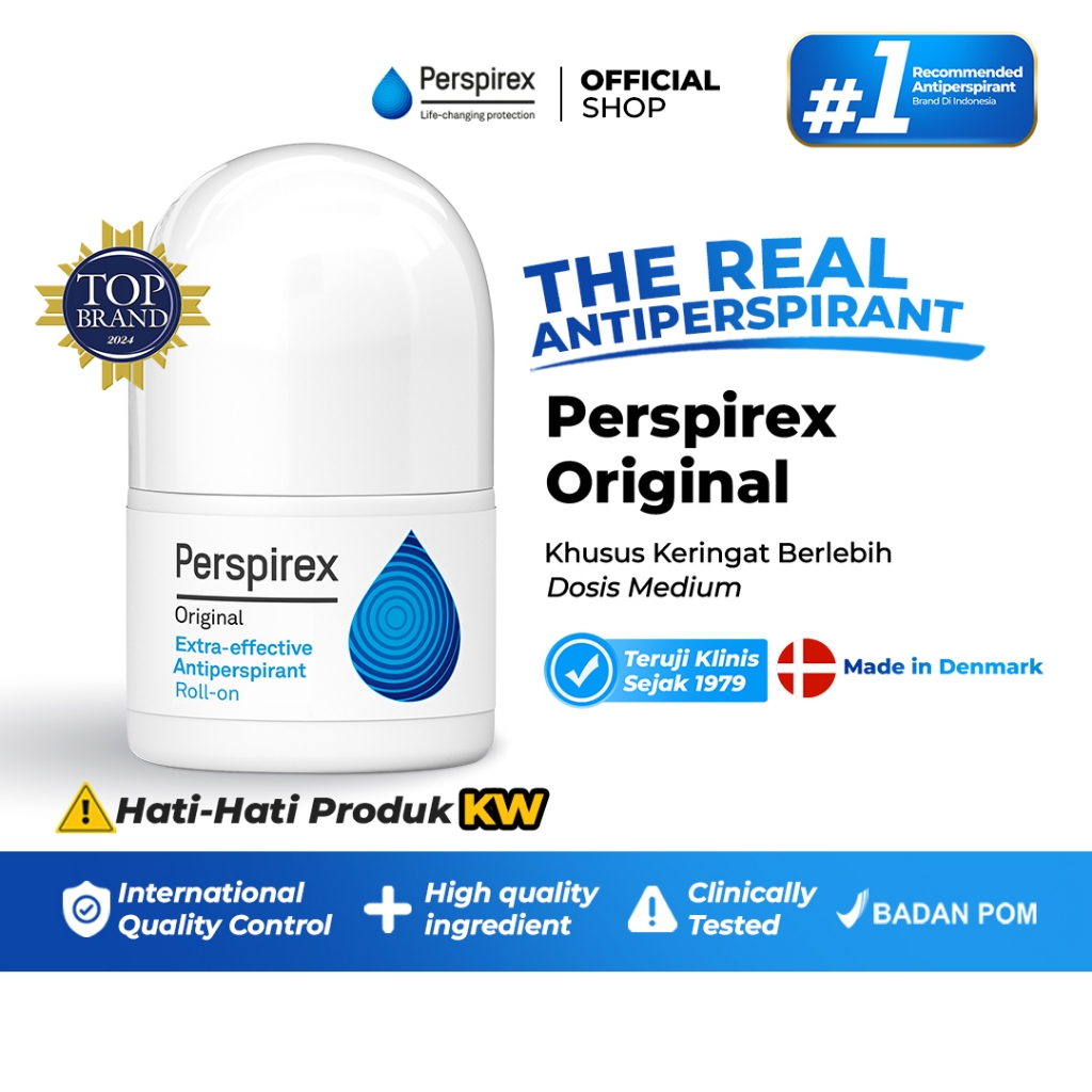 Perspirex Original AntiPerspirant Roll On - 20ml/deodorant Underarm ...