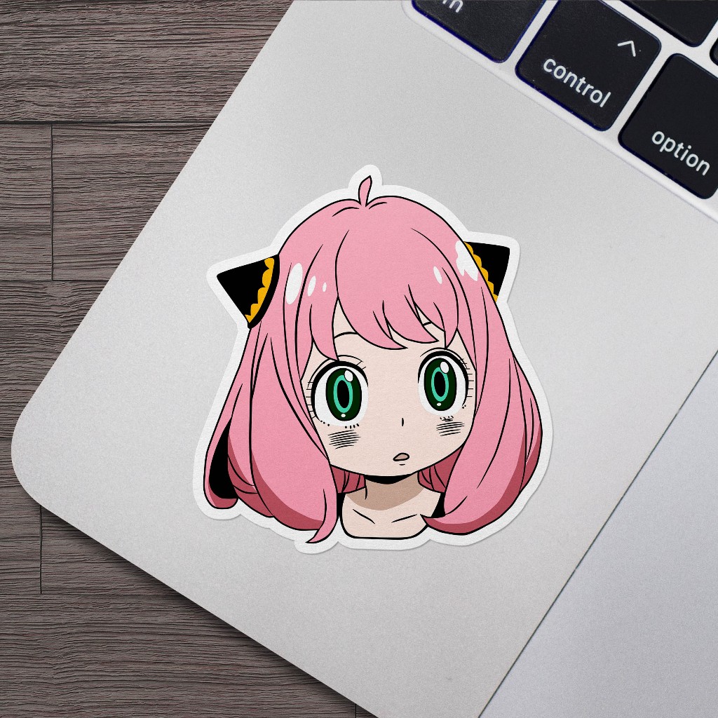 Anya FORGER GOJO SATORU ANIME LAPTOP STICKER VYNL INTIP SPY X FAMILY ...