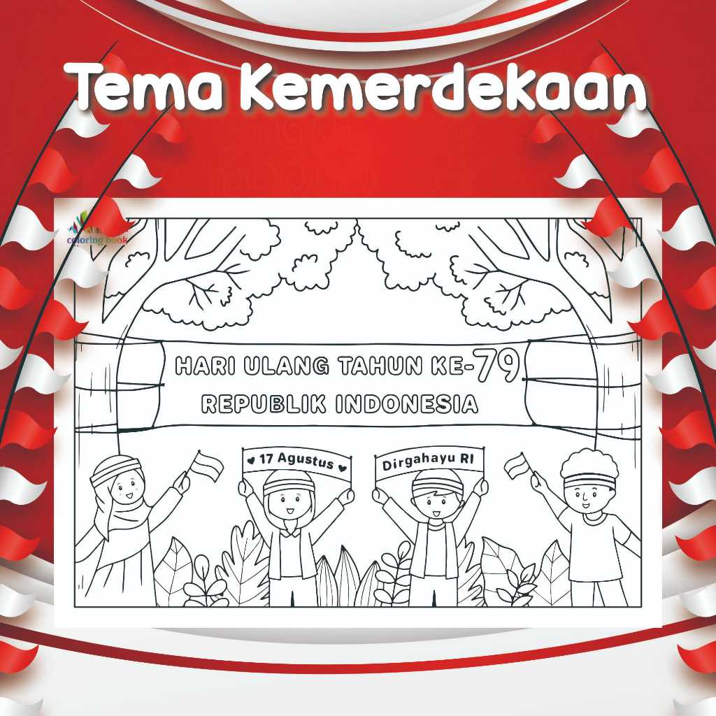 Coloring PAPER / COLORING / DRAWING PAPER / INDEPENDENCE DAY / A4 - A5 ...