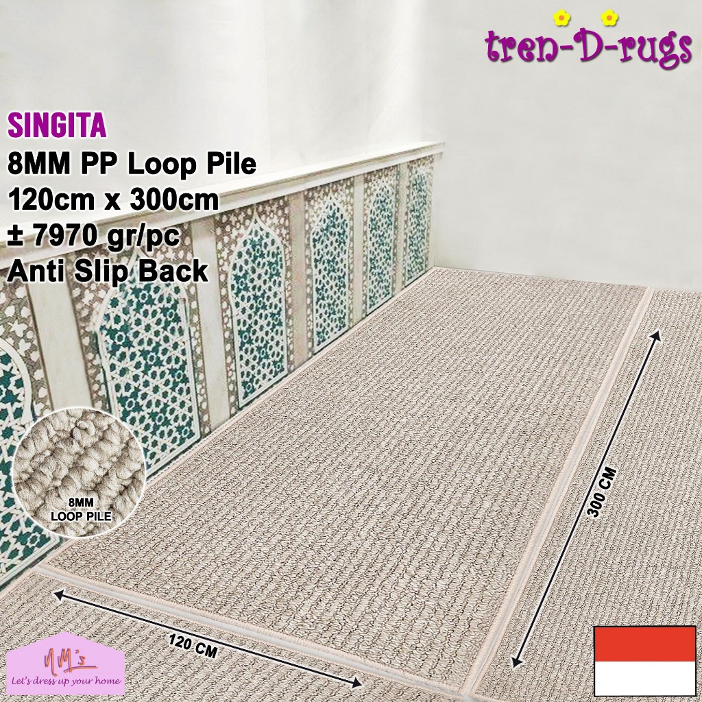 Tren-d-rugs Plain pattern carpet prayer mat mosque striped stripes ...