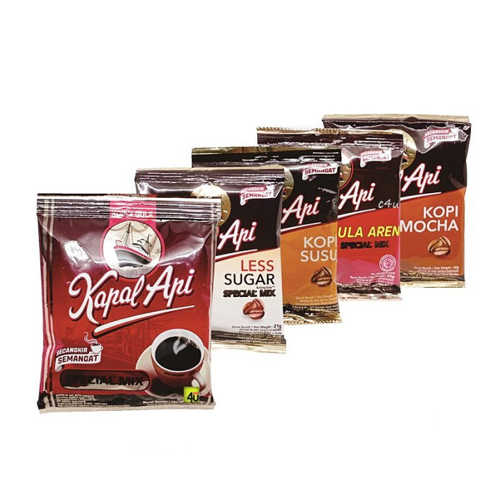 Kapal api coffee 1 plan (10 sachets) coffee milk / special mix / palm ...