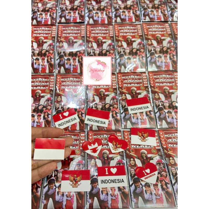 LAYAR MERAH PUTIH •JEJU-Screen Mirror-pee Flag STICKER Contents 10PCS ...