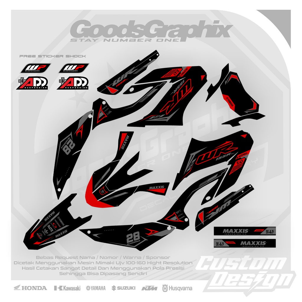 Decal Yamaha Wr155 Full Body Custom Design - Decal Wr 155 Surex Style ...