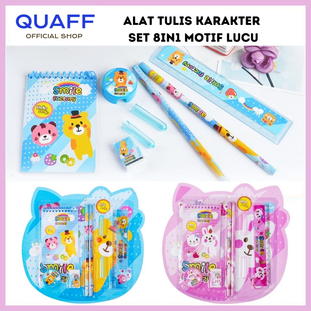 Complete SET OF CUTE STATIONERY BIRTHDAY SOUVENIR / 8 IN 1 STATIONERY ...