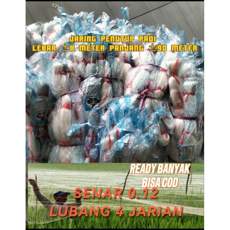 Rice Protective Net 8mx90 Meters Width 0.12 Rice Field Net Bird Netting ...