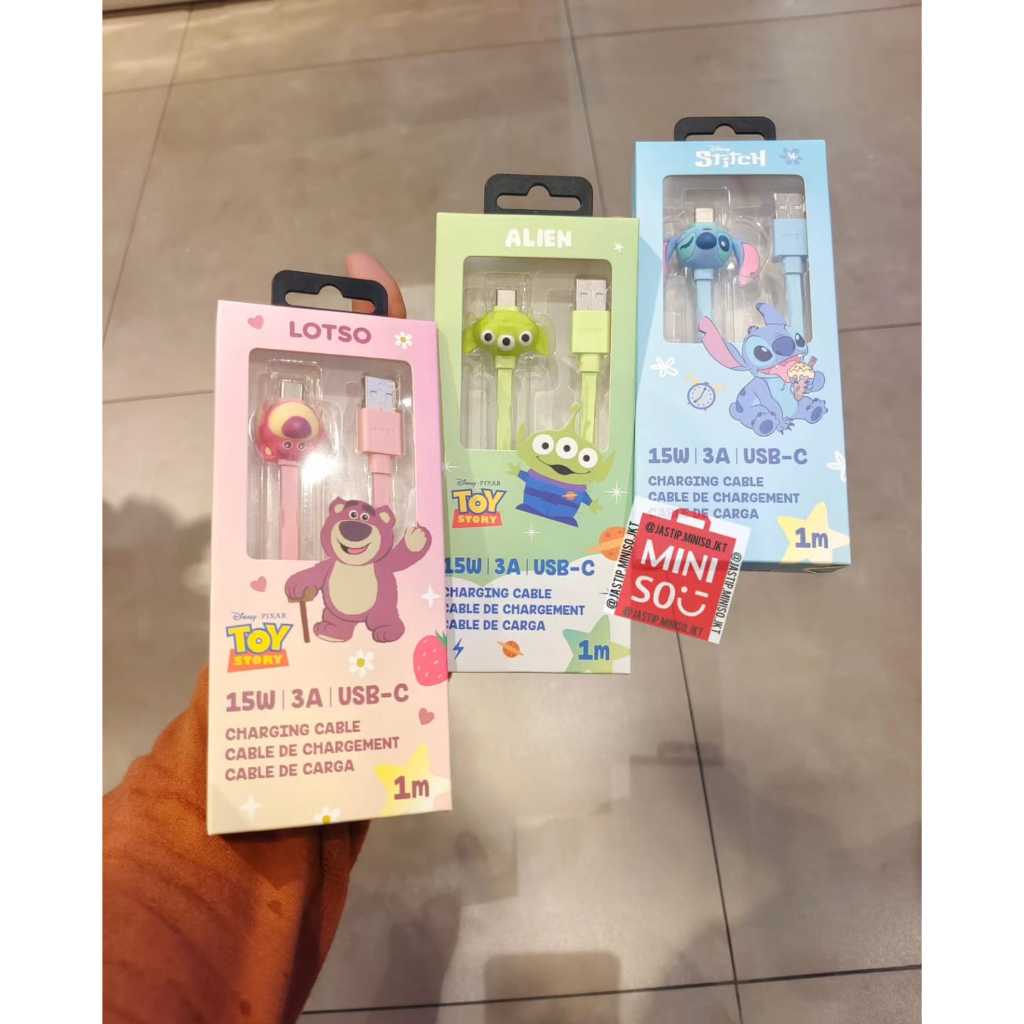 Miniso USB Charger Cable - Type C 15W 3A DISNEY Collection (Stitch ...
