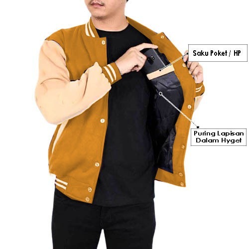 Plain Varsity Jacket Full Layer In Thick Premium Material/Plain ...