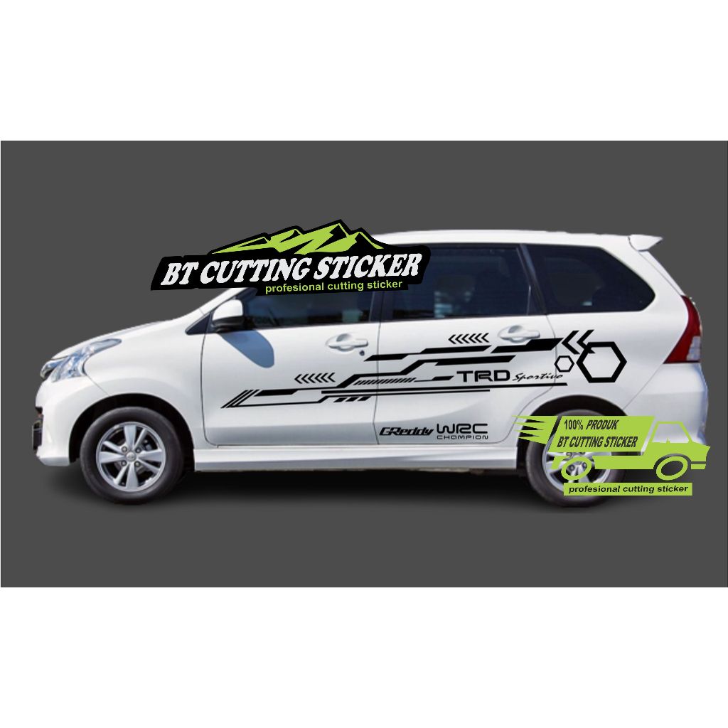 Sticker Cutting Toyota Avanza Sticker TRD Sportivo Lis Side Body wrc ...
