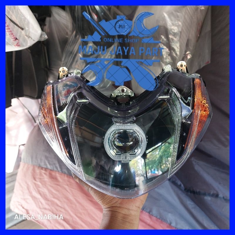 Mio M3 Mio Z 125 Headlight Reflector Costum Smoke Orange Set Biled ala ...