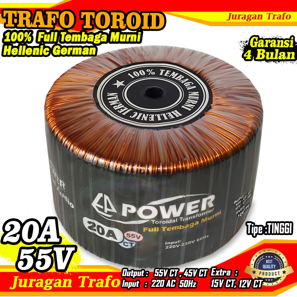 Toroid Power Transformer Original 55V CT 45V CT 20A (Pure) High Type ...