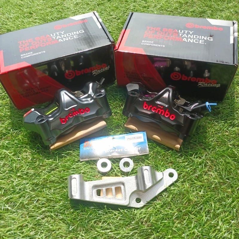 Brembo GP4 caliper Nutmeg Pig BREMBO GP4 CNC Bracket set ninja disk 300 ...