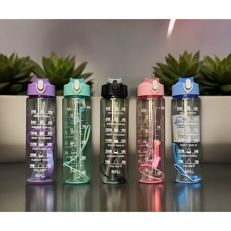Transparent Clear Viral Bottle 900ml Capacity Viral Clear Drinking ...
