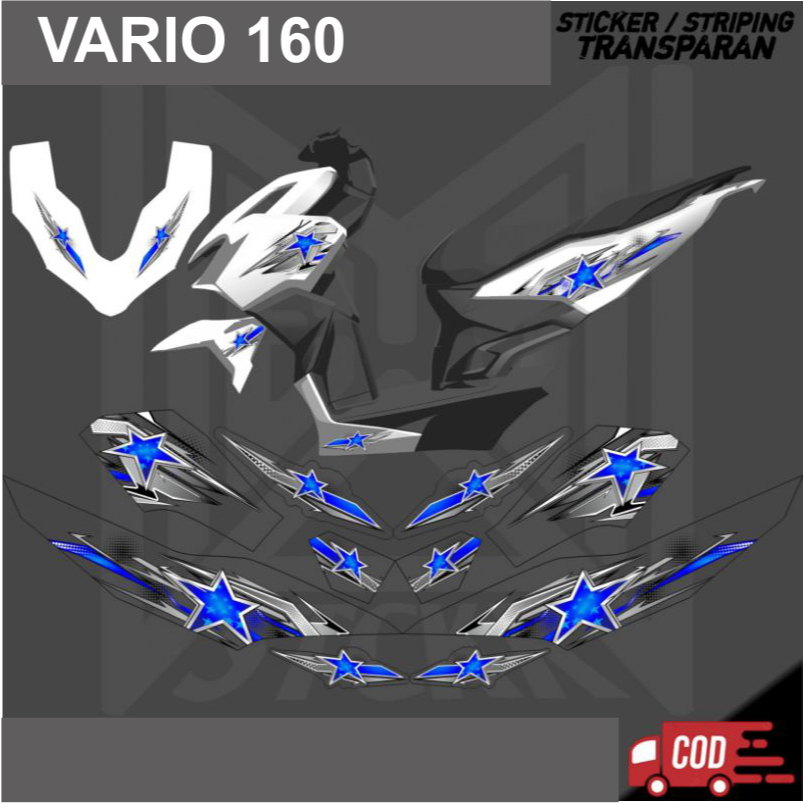 New Vario 160 Sticker Striping Latest Star Diesel Design - Vario 160 ...