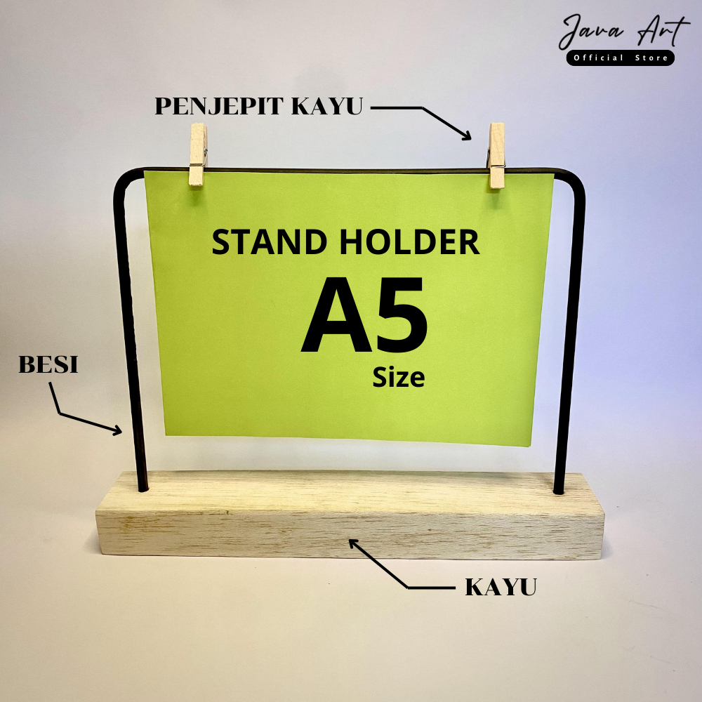 KAYU Menu HOLDER STAND A5 LANDSCAPE INDUSTRIAL TABLE CALENDAR PHOTO ...
