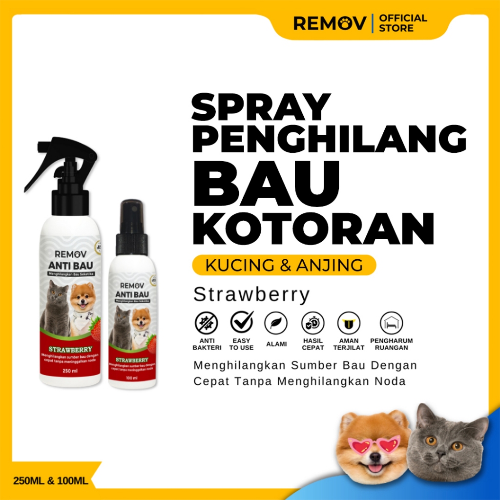 Remov Spray Cat Litter Deodorizing Strawberry Fruit Scent | Shopee Malaysia