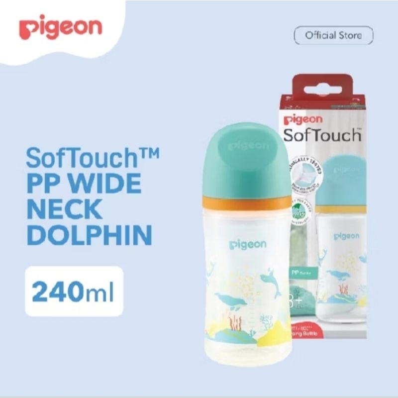 Pigeon PP Wideneck Soft touch 240ml (Unit) | Shopee Malaysia