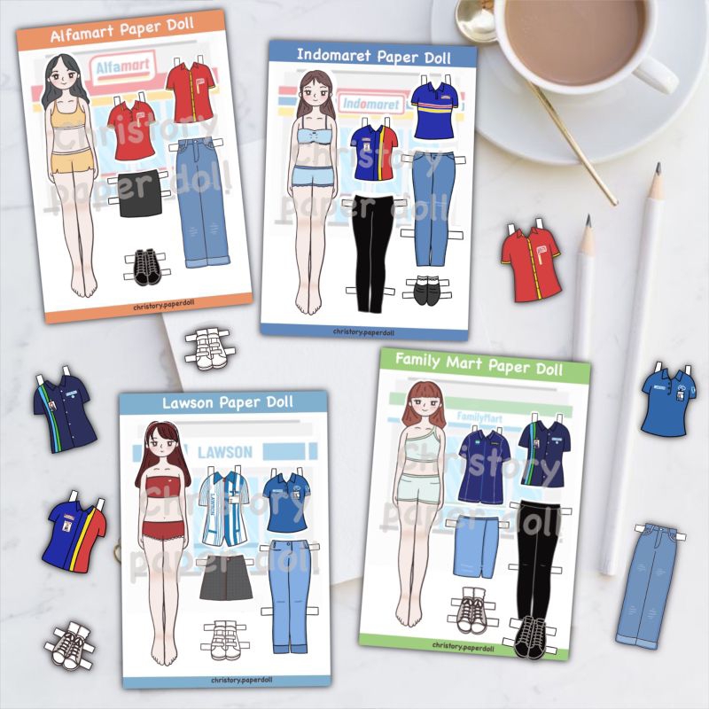 Minimart Paper Doll || Disassembly || Paper Doll | Shopee Malaysia
