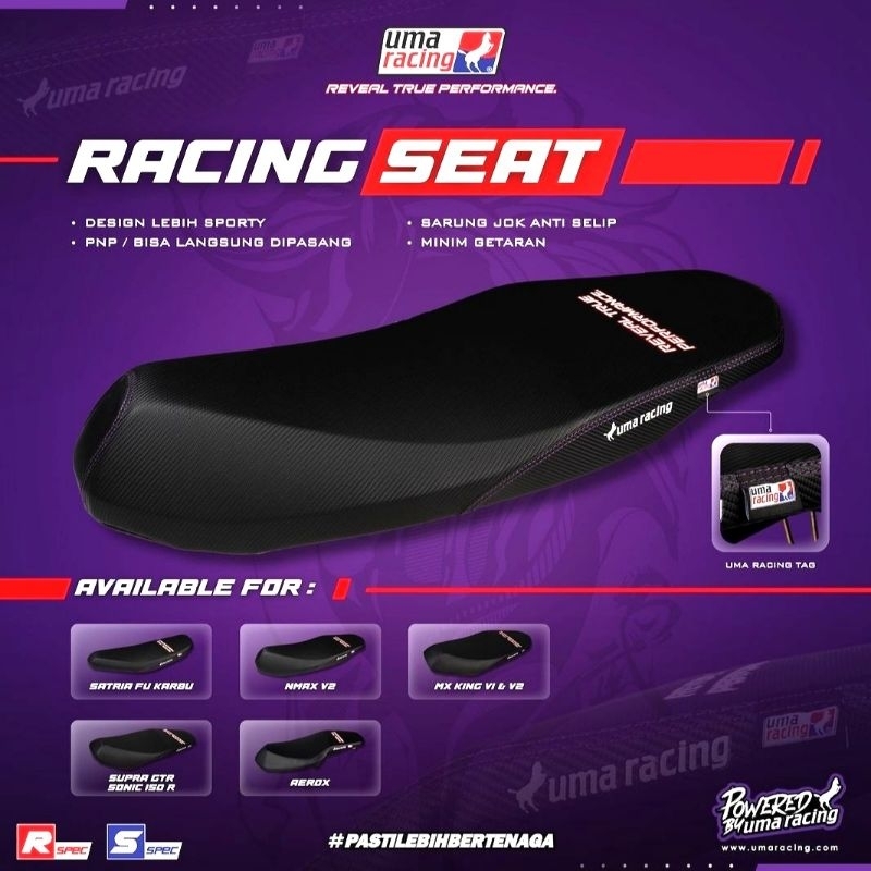 Original Uma Racing Nmax Aerox Mxking Fu Sonic Seat | Shopee Malaysia
