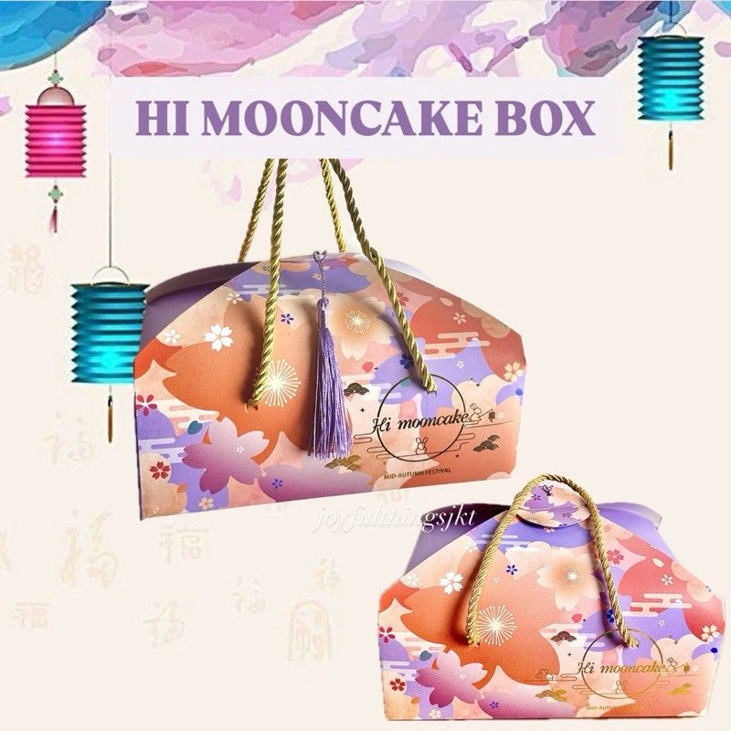 Joyful Box Mooncake Tote/Mika Box Mooncake Case Mid Autumn Festival/Rabbit Moon Cake Tote Box ...