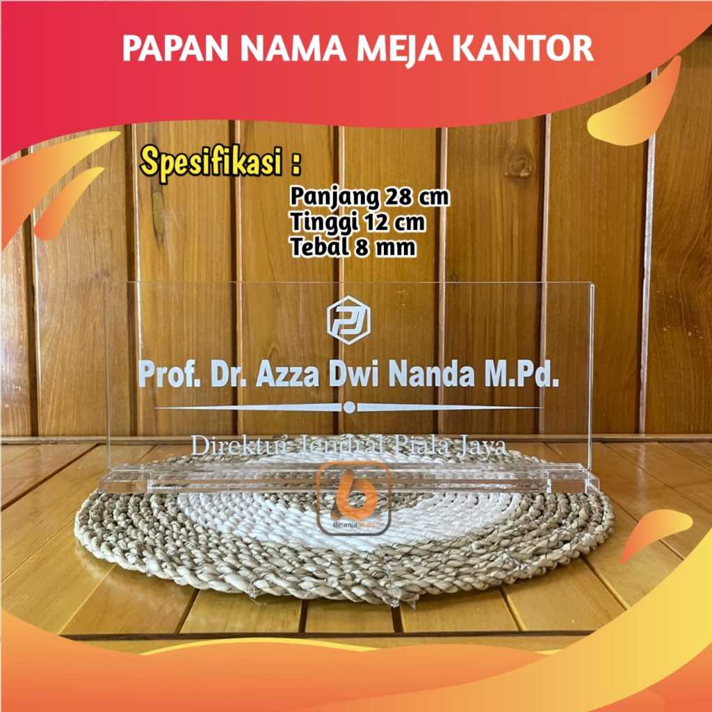 Custom Name And Position Table Nameplate | Clear Acrylic Office Desk ...