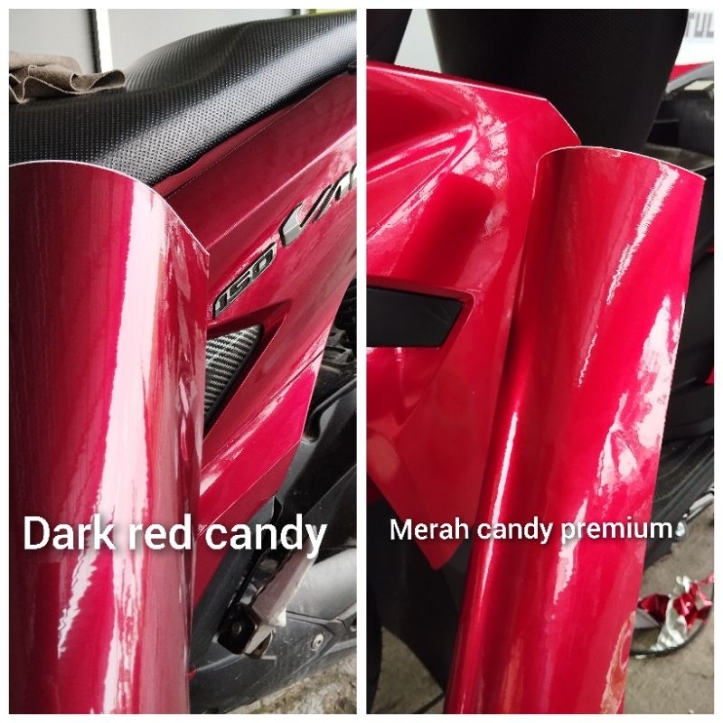 MERAH Candy Red Car Motorcycle Stickers Candy Red Motorcycle Stickers ...