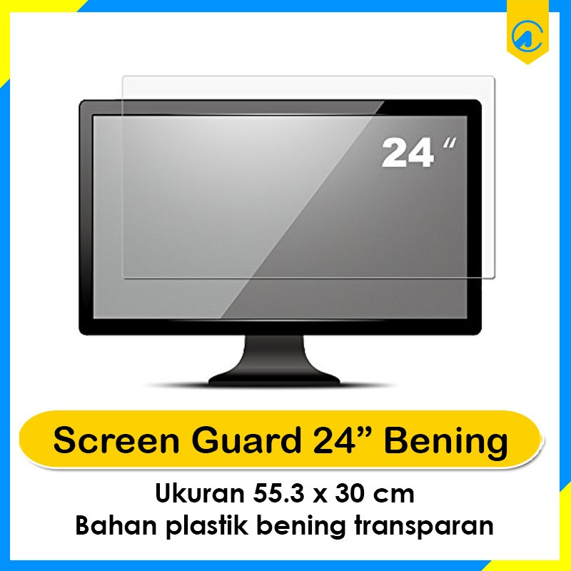 LAYAR Screen Guard 24inch LED LCD TV Monitor Screen Clear Transparent ...